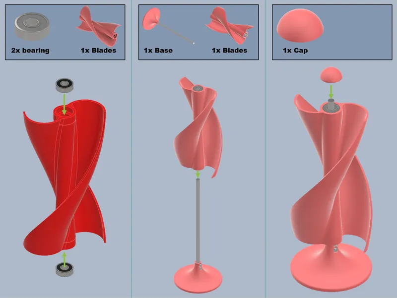 Savonius Wind Spinner by Axolucy | Download free STL model | Printables.com