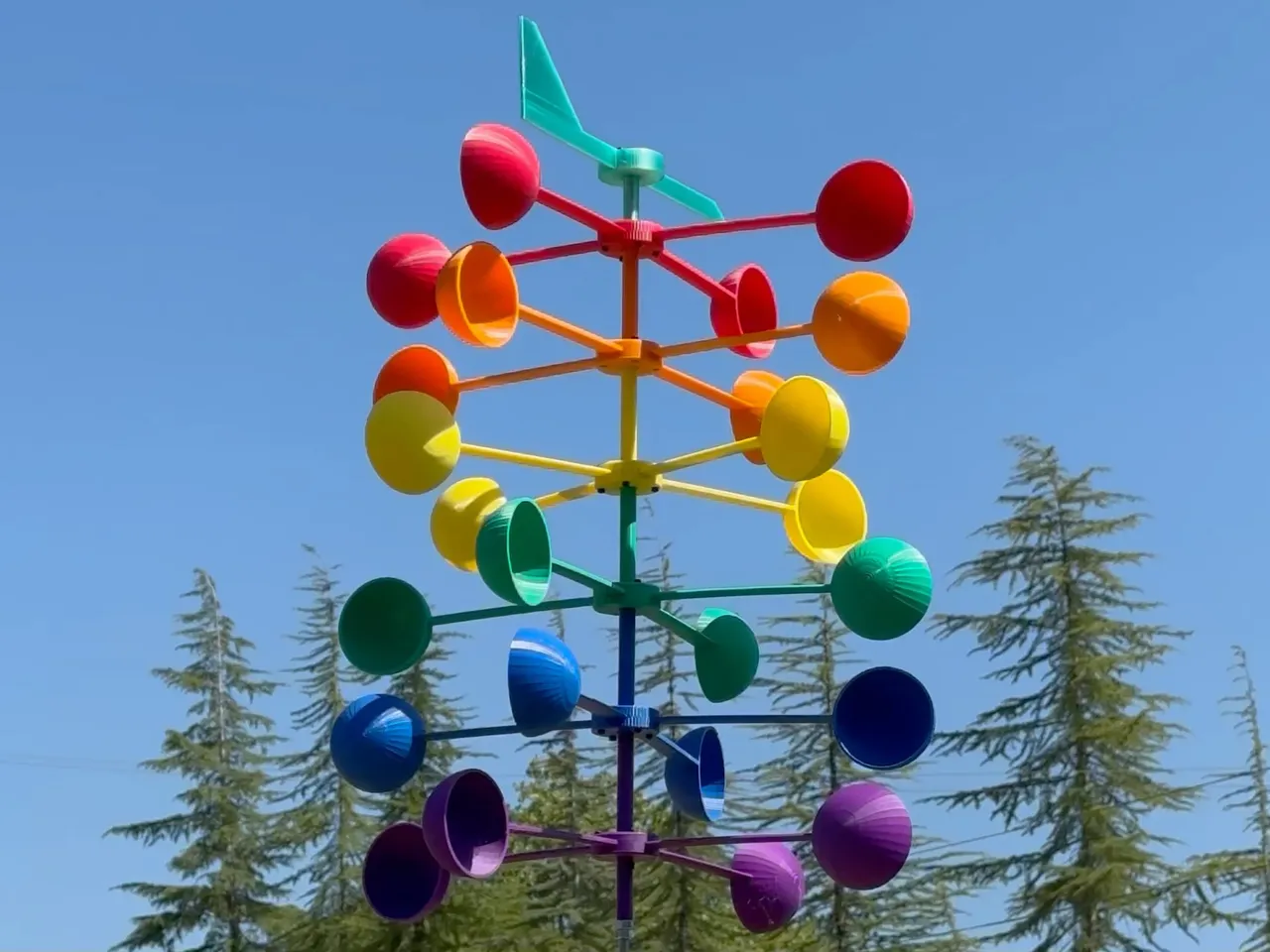Modular Rainbow Wind Spinner (large) by John Pettitt | Download free ...
