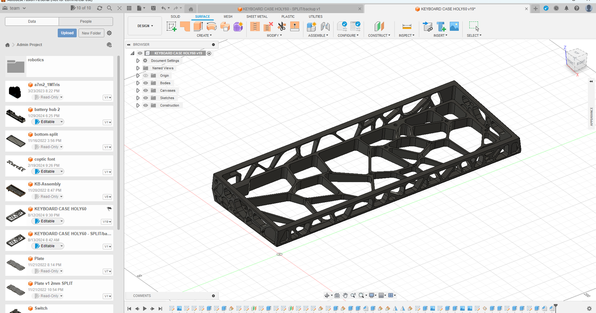 Holy60 Keyboard Case by starry knight | Download free STL model ...