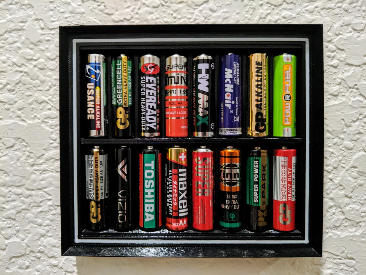 AA Battery Display Frame by nullgel | Download free STL model ...
