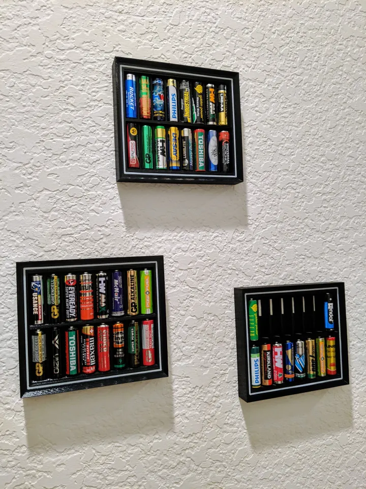 AA Battery Display Frame by nullgel | Download free STL model ...