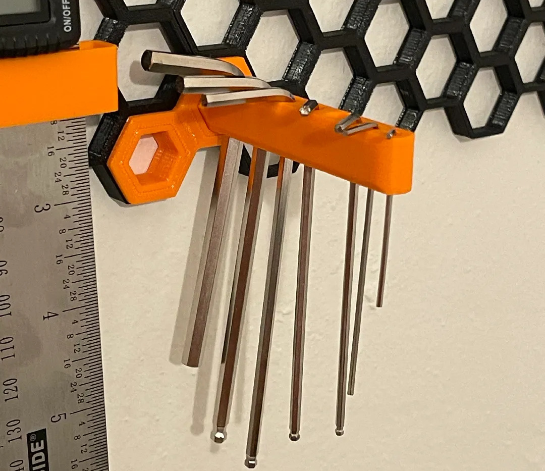 HSW Allen Hex Key Wrench holder for Honeycomb Storage Wall by race85com | Download free STL ...