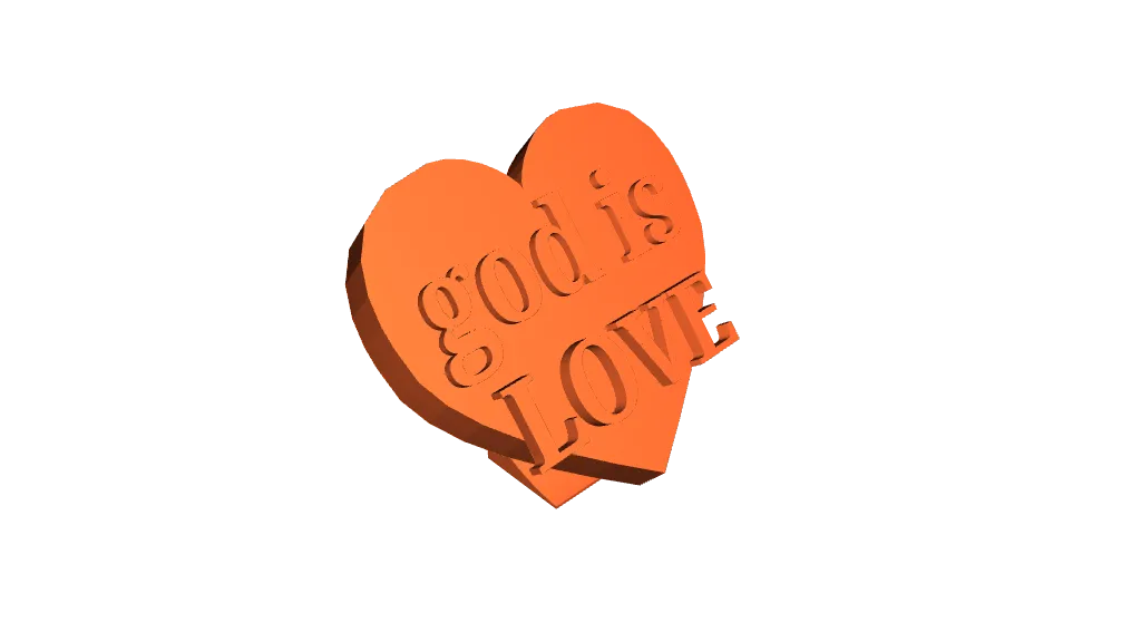 "God is love" by Valentyna Kelley | Download free STL model ...