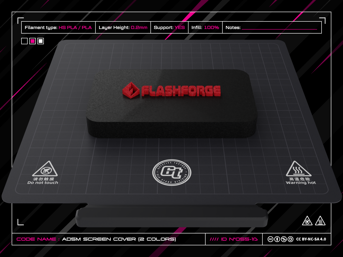 FlashForge AD5M Screen Cover (with Logo + USB Support) por 6Track ...