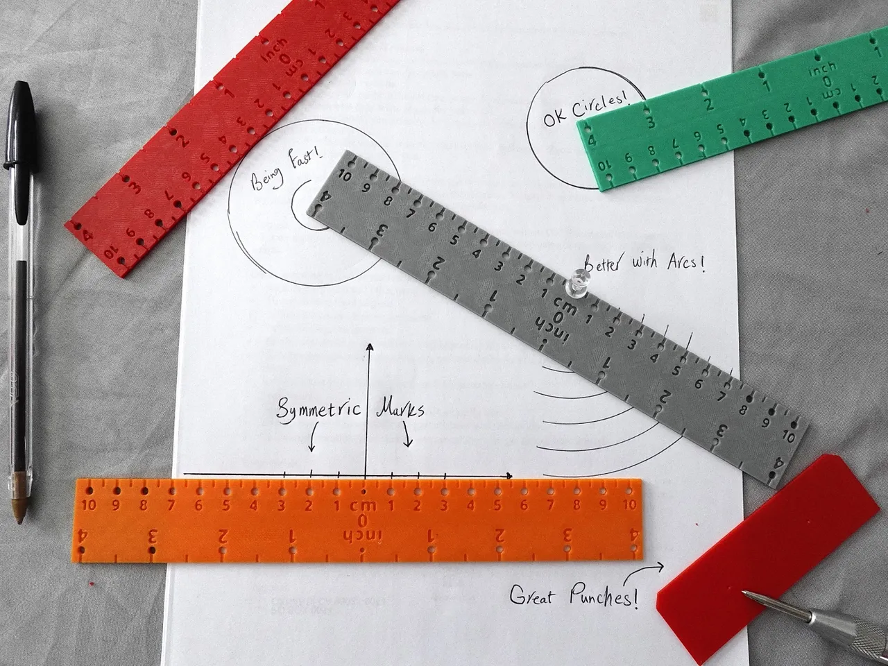 3in1 Punch-Locator + Compass + Ruler by Mr Ways | Download free STL ...