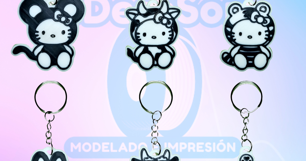 Llaveros Hello Kitty by 3DeskSon | Download free STL model | Printables.com