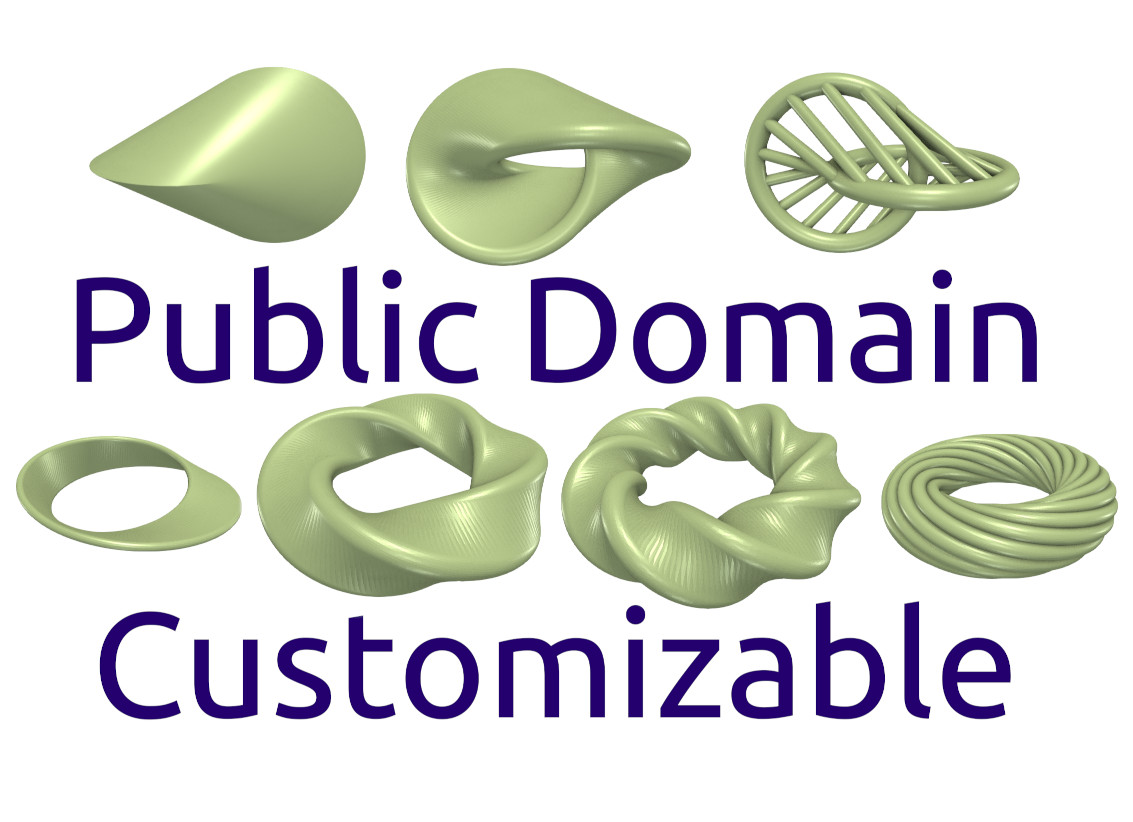 Swirl, Möbius, Oloid, Anti Oloid (OpenSCAD) by Stone Age Sculptor ...