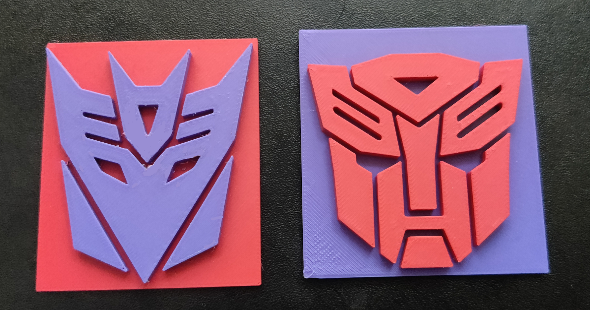 Transformers Faction Emblems: Autobots and Decepticons Coaster by Tan3D ...