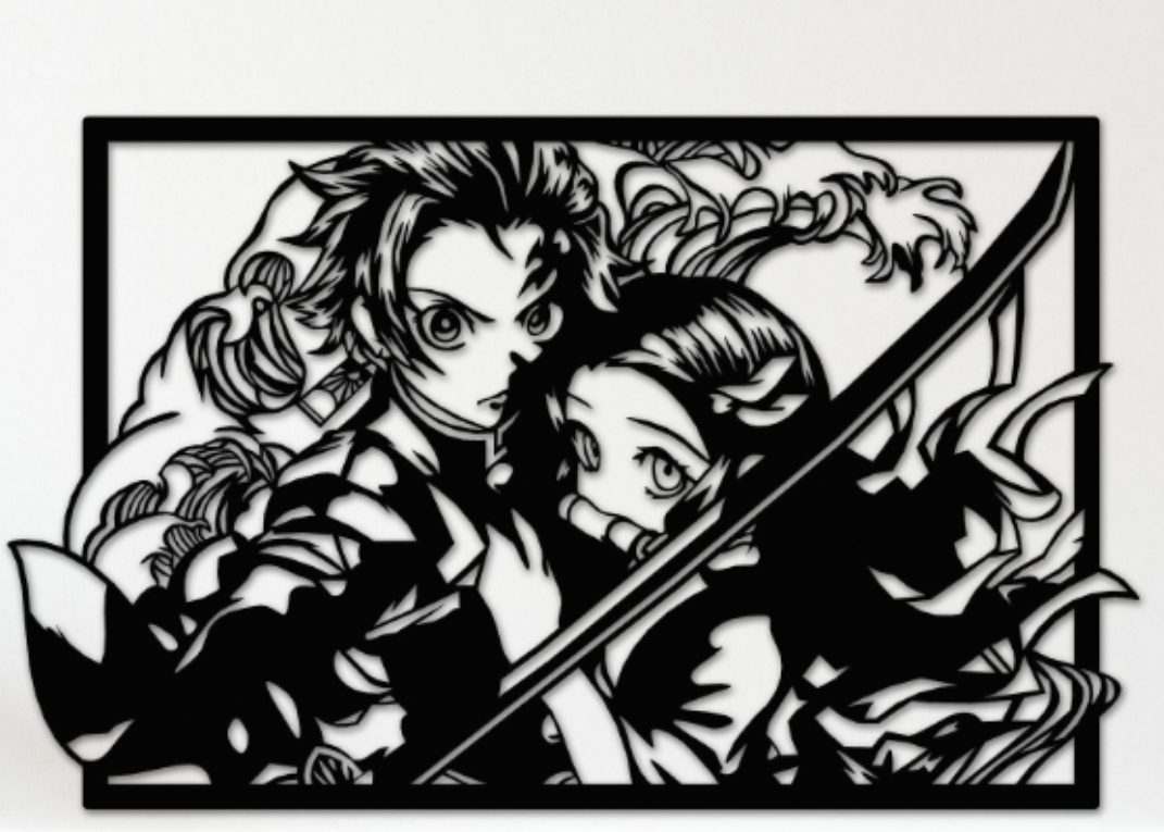 Tanjiro and Nezuko - Demon Slayer 2d wall art home decor by ...