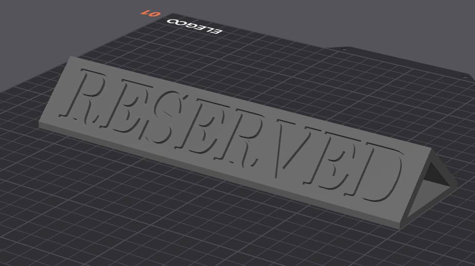 RESERVED sign por D.G. | Descargar modelo STL gratuito | Printables.com