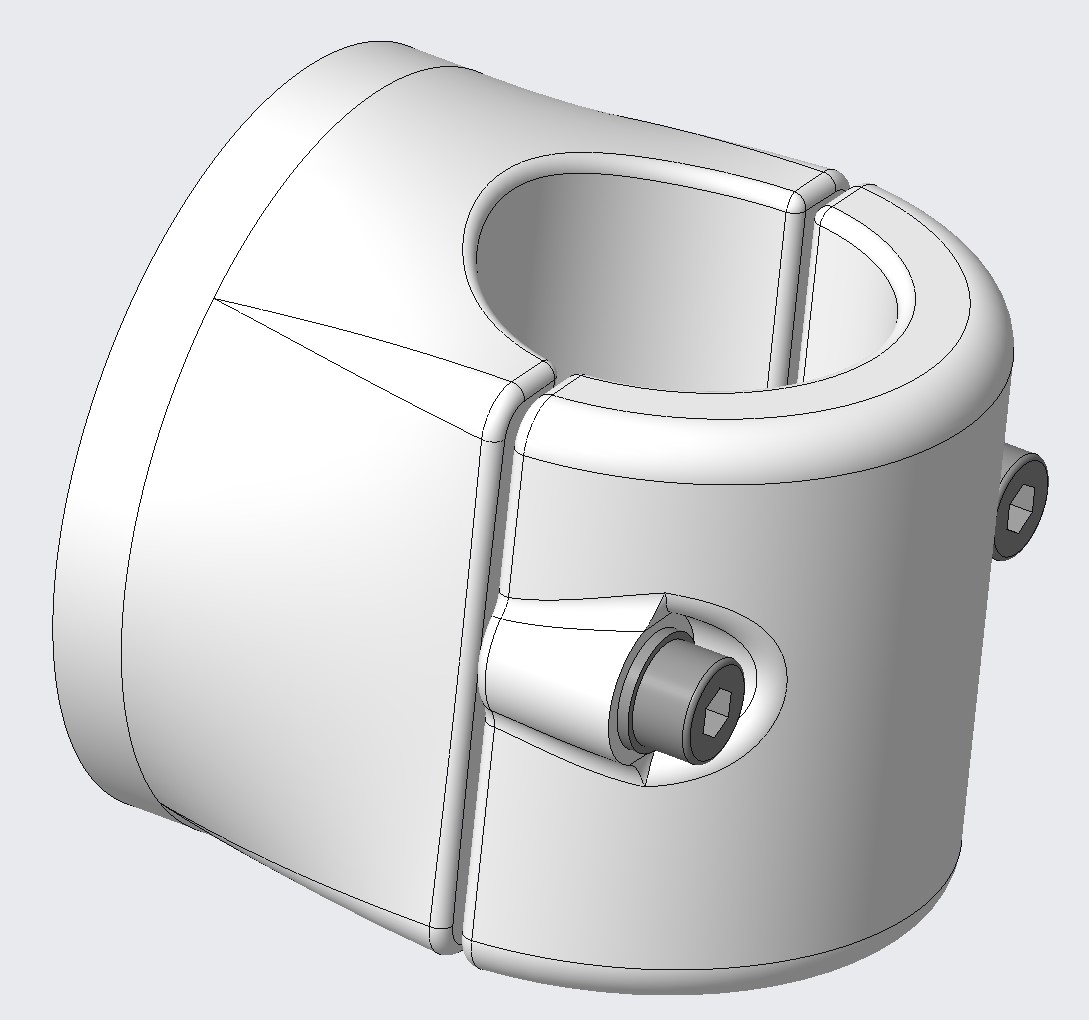 Kryptonite lock mount on 28 mm tube by Arnaud Rastetter | Download free ...