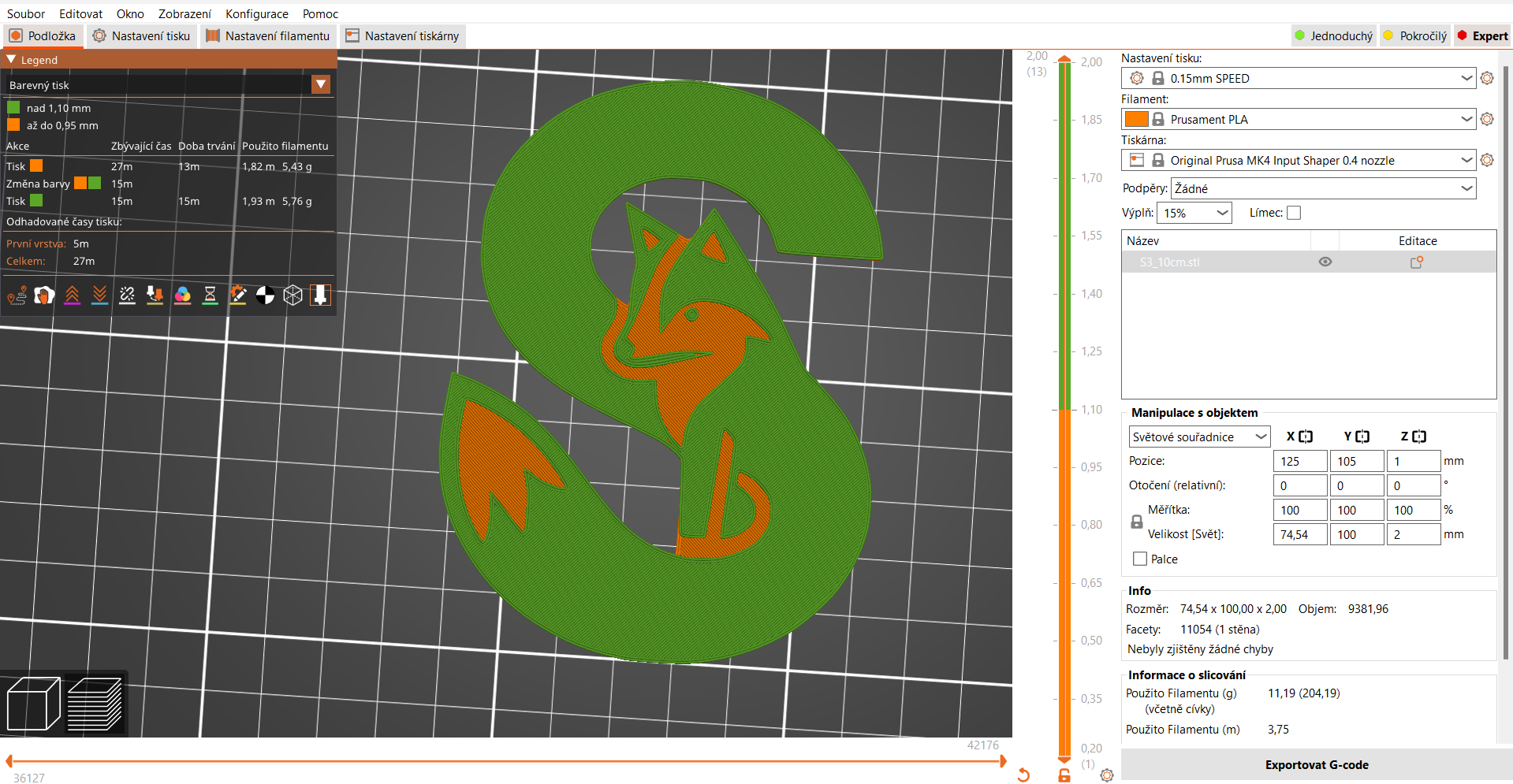 Fox alphabet: Letter S (version 3) by Nina Máčová | Download free STL ...