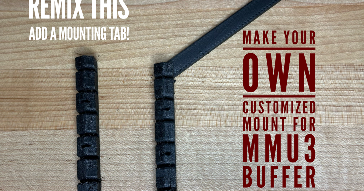 Screw on Prusa MMU3 Buffer Plate holder. STEP file included. by 3DBob ...