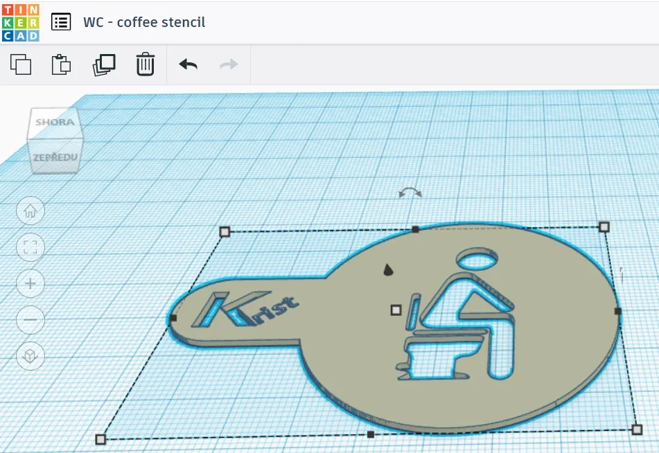 WC - coffee stencil by Mgr. Pavel Krist | Download free STL model ...