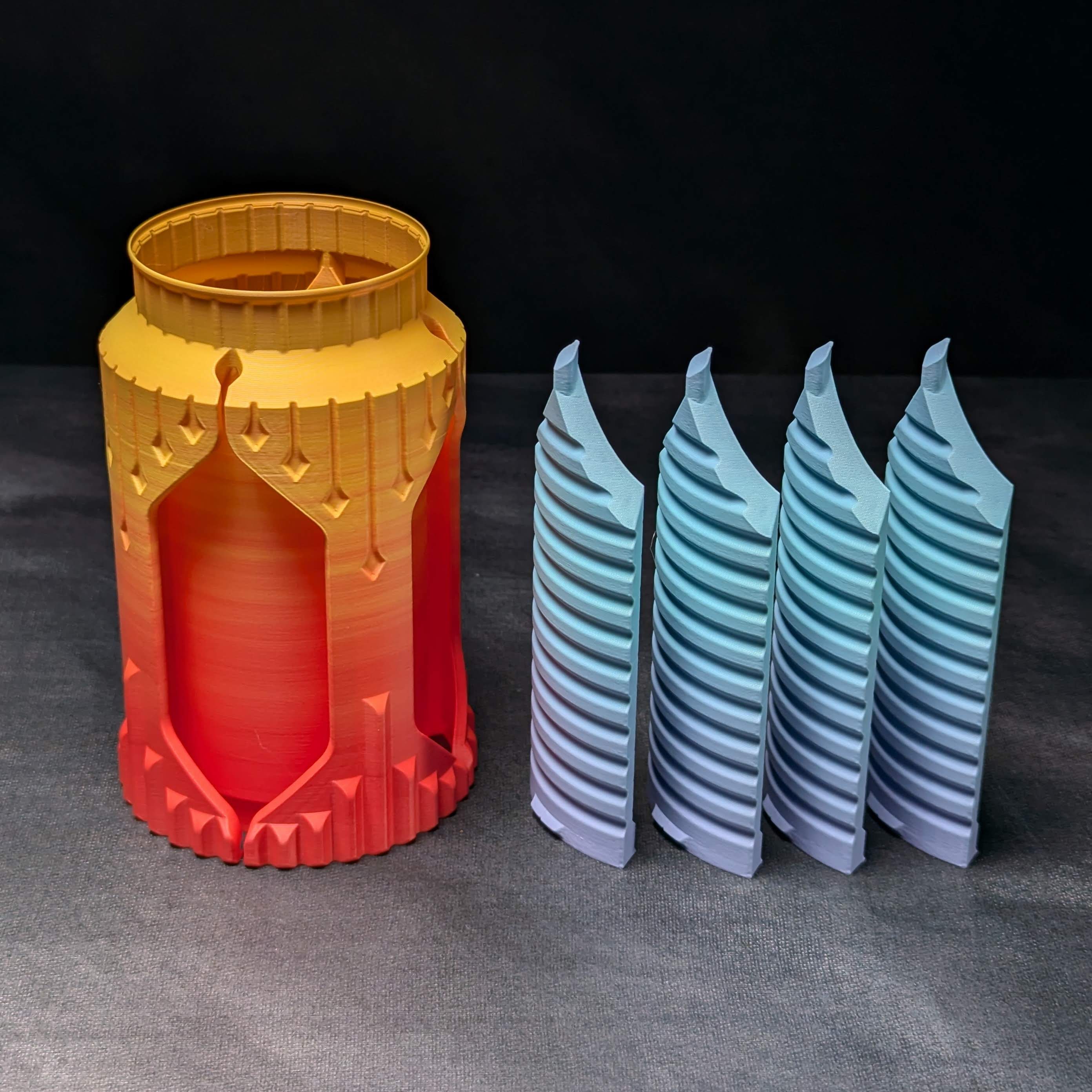 Corrugation Flask - Vase Mode Assembly! by Clockspring | Printables Store