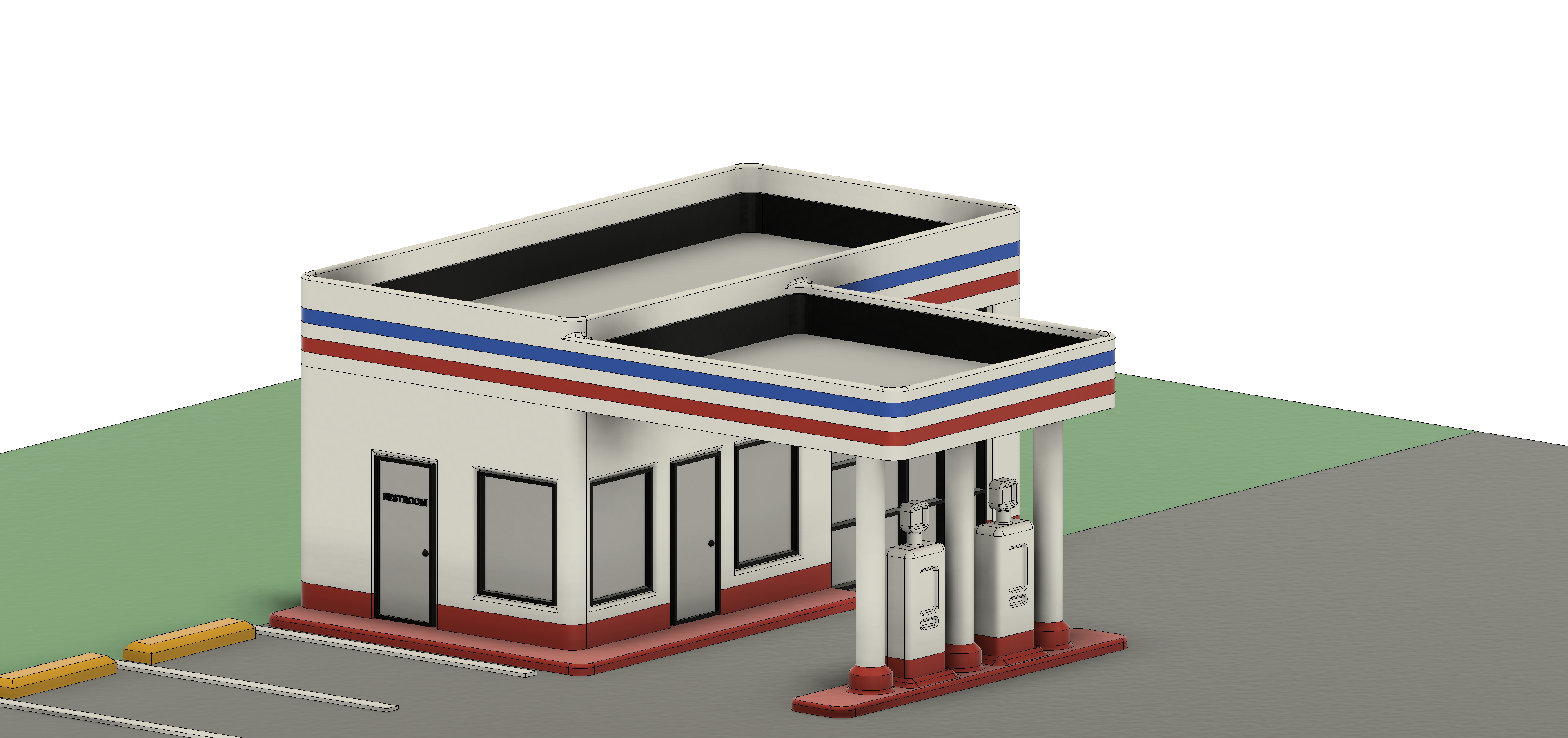 Model Train/Railroad Gas Station by JayBird_25 | Download free STL ...
