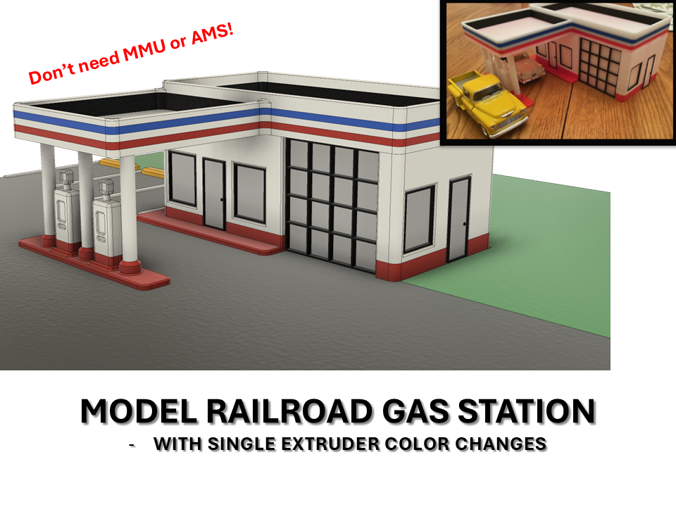 Model Train/Railroad Gas Station by JayBird_25 | Download free STL ...