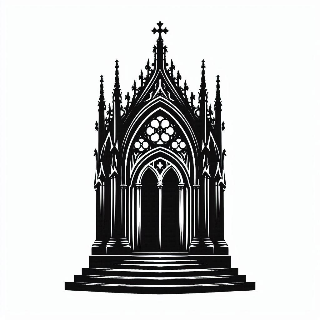 Set of fantasy neo gothic architecture pictures by Nina Máčová ...