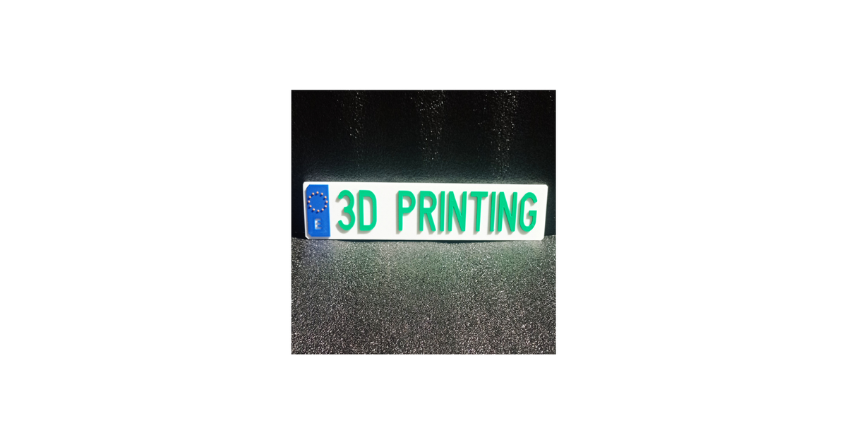 Car License plate by 3D Printed In Spain | Download free STL model ...