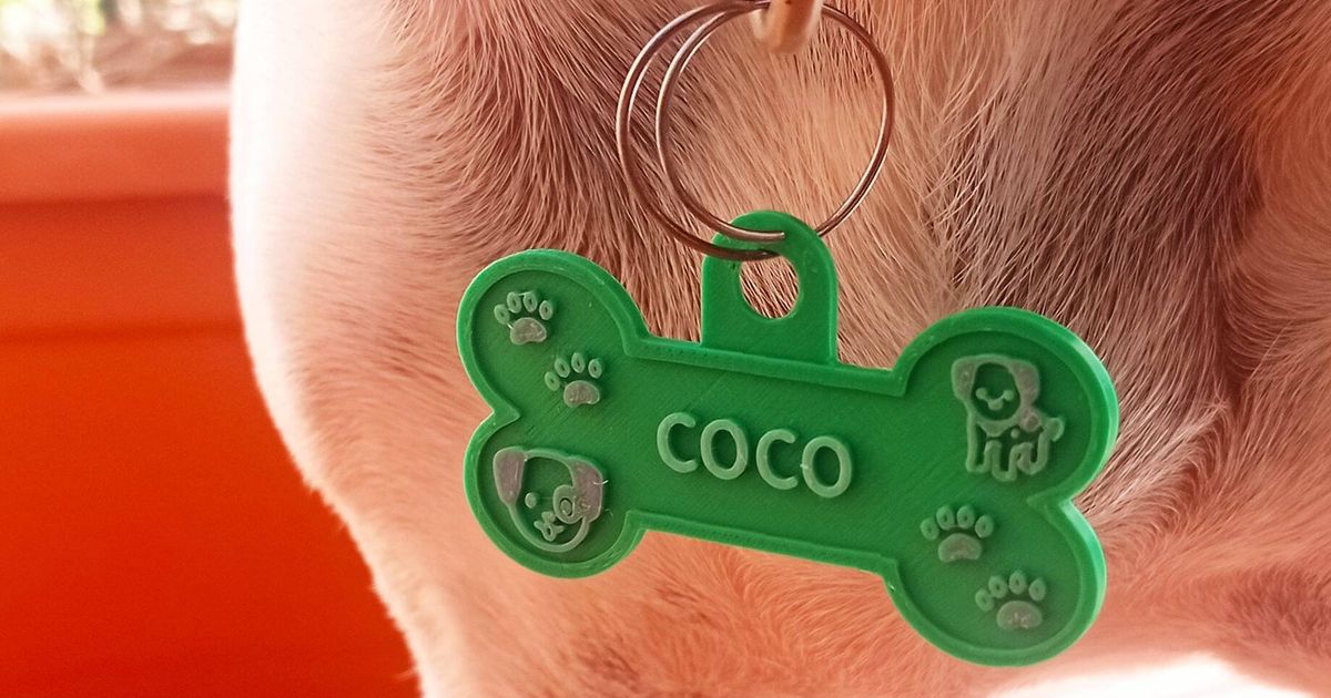Dog Name necklace by Zona 3d | Download free STL model | Printables.com