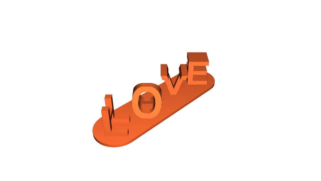 Love/Hate anamorphic text by Rhegium | Download free STL model ...