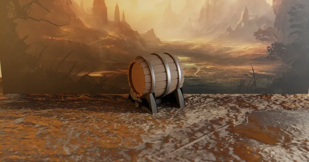 Wooden Barrel with stand for wargming / RPG by everythingwargaming ...