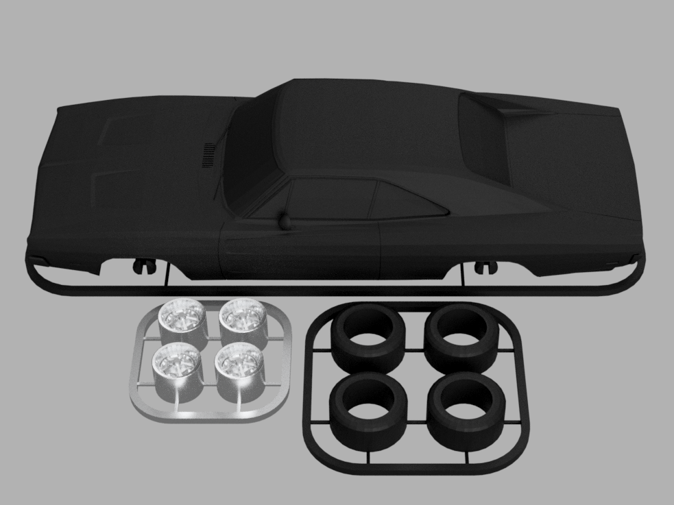 Dodge Charger R/T Kit Card (known from Bullitt, Blade, The Fast and the ...