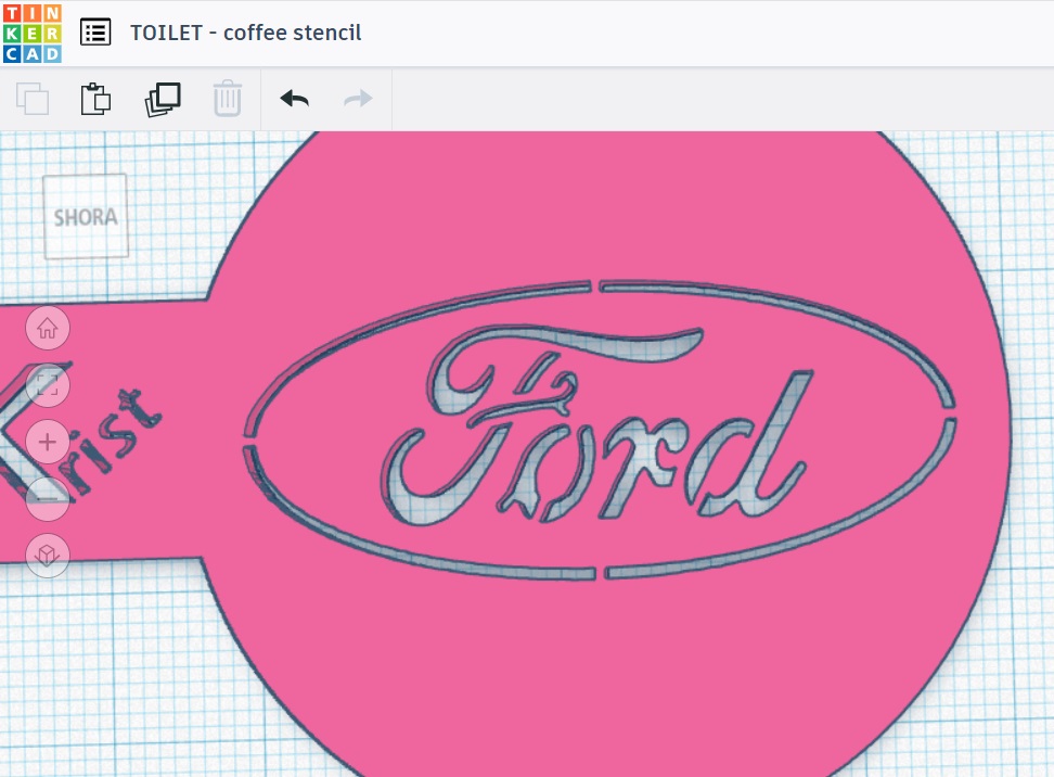 FORD - coffee stencil by Mgr. Pavel Krist | Download free STL model ...