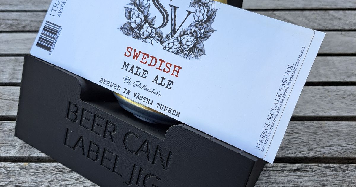 Beer Can Label Jig by Breding3D | Download free STL model | Printables.com