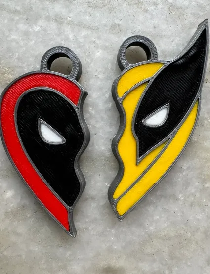 Deadpool vs Wolverine Locket by Maksym | Download free STL model ...