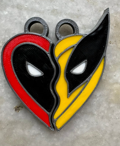 Deadpool vs Wolverine Locket by Maksym | Download free STL model ...