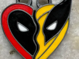 Deadpool vs Wolverine Locket by Maksym | Download free STL model ...