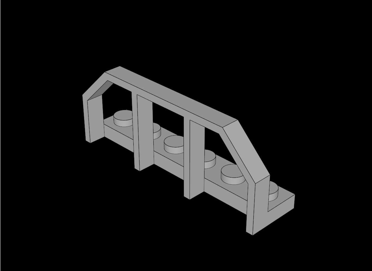 Lego Compatible (6583.dat) Plate 1 x 6 with Train Wagon End by thall72 ...