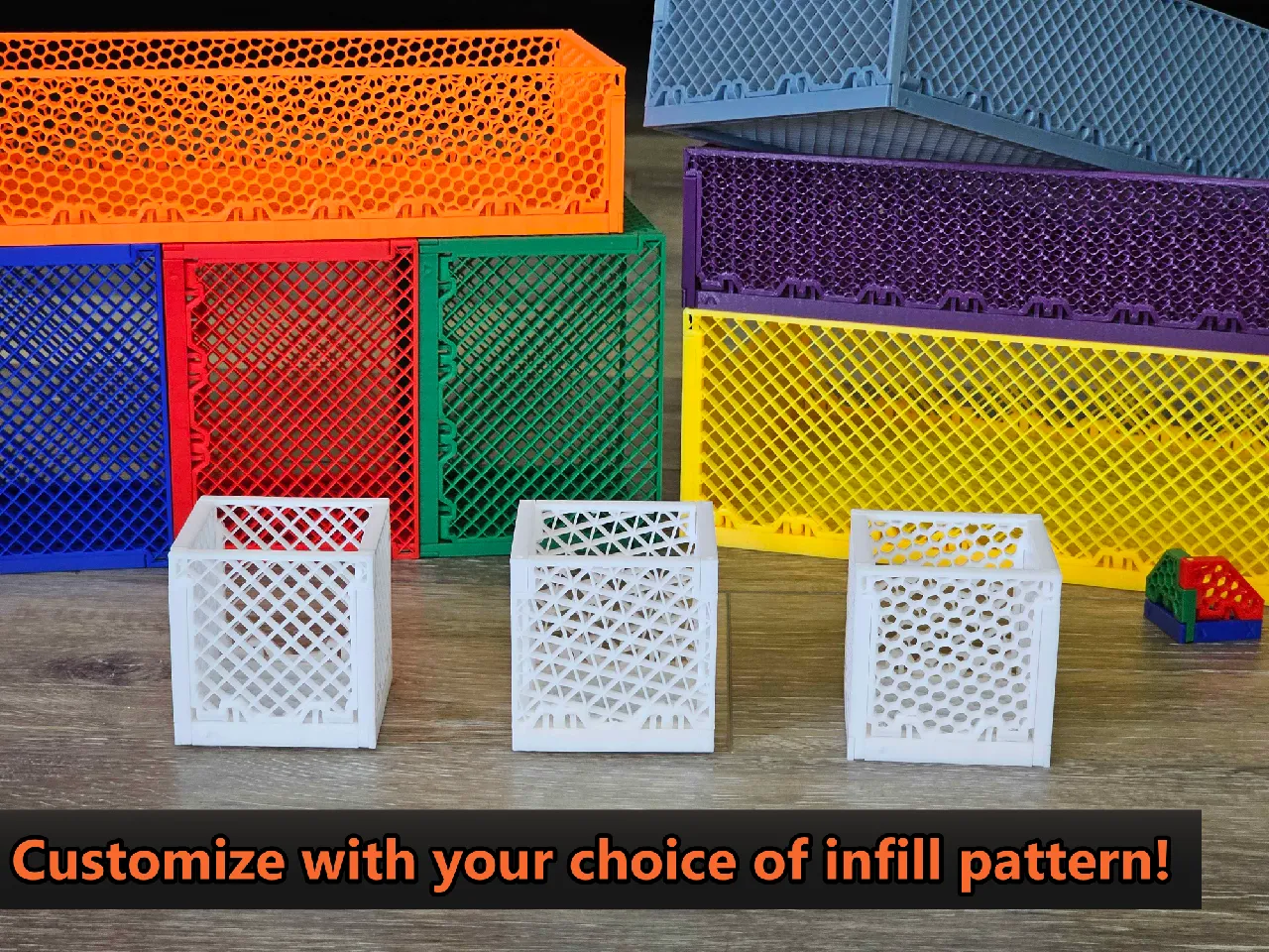 Fast-Printing Infill Boxes (Stackable) by UF_Icarus | Download free STL ...