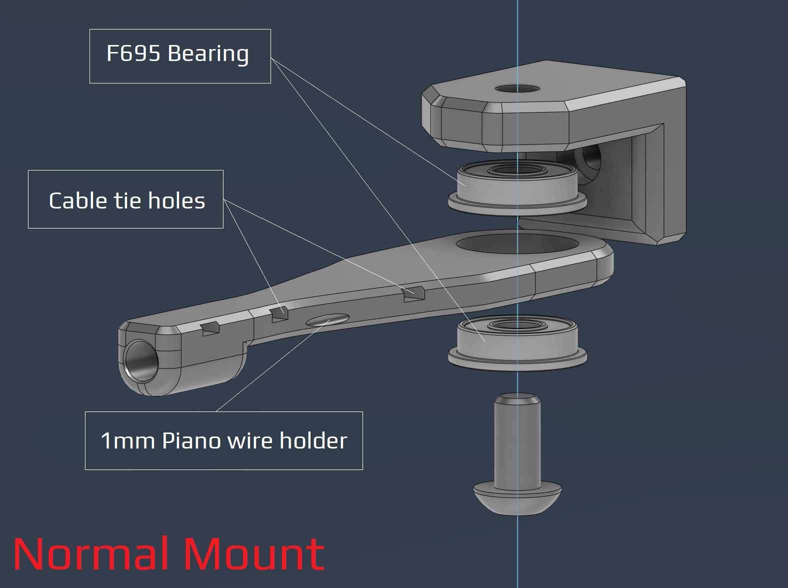 Voron Bowden ptfe tube guide arm and canbus cable support by Galvanic ...