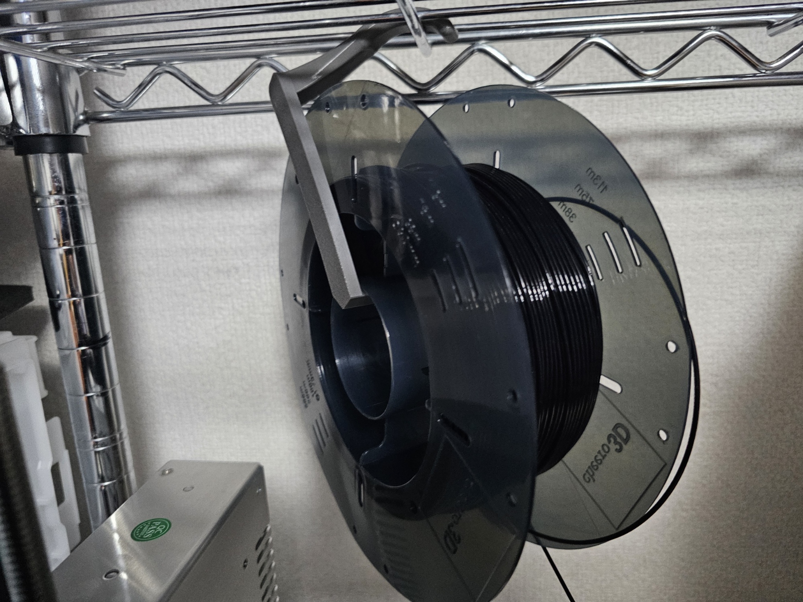 Filament Spool Hanger Holder for my Wire Shelf by Taichi | Download ...