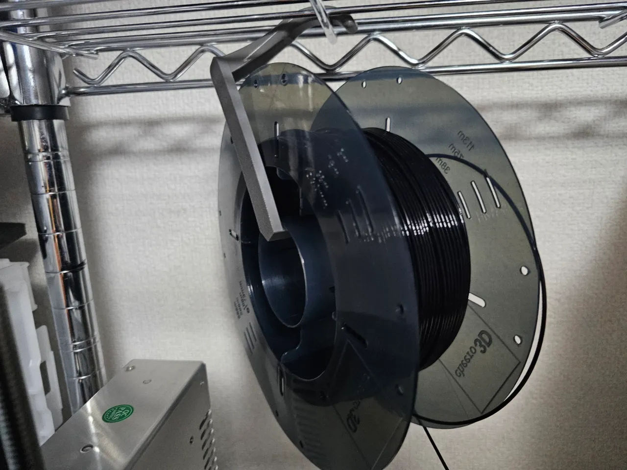 Filament Spool Hanger Holder for my Wire Shelf by Taichi | Download ...