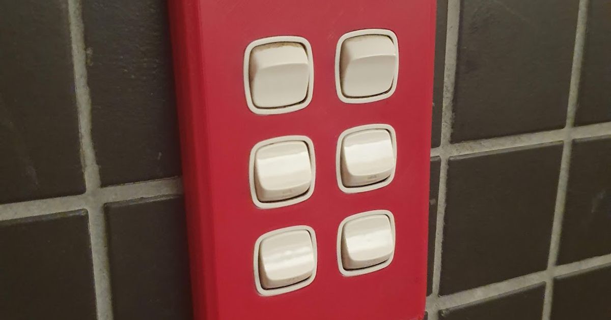 Australian light switch gang plate by mrg999 | Download free STL model ...