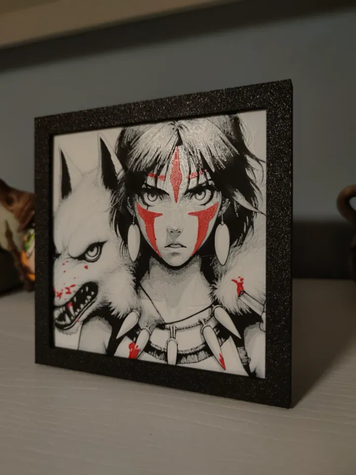 Hueforge princess mononoke by Fernando Ureña Herrero | Download free ...