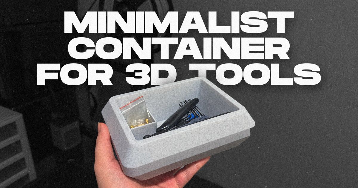 Minimalist Designer Container for 3D Tools by SkuPrints | Download free ...