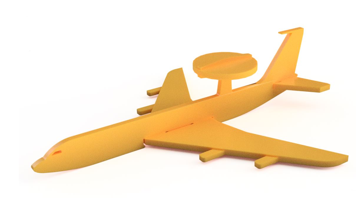 E3 Awacs kit card Famous Planes by Zenlayne | Download free STL model ...