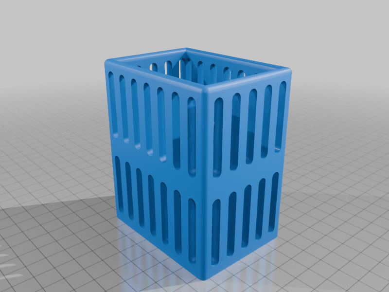 Rectangular Pen Pot By R0ebot07 Download Free Stl Model