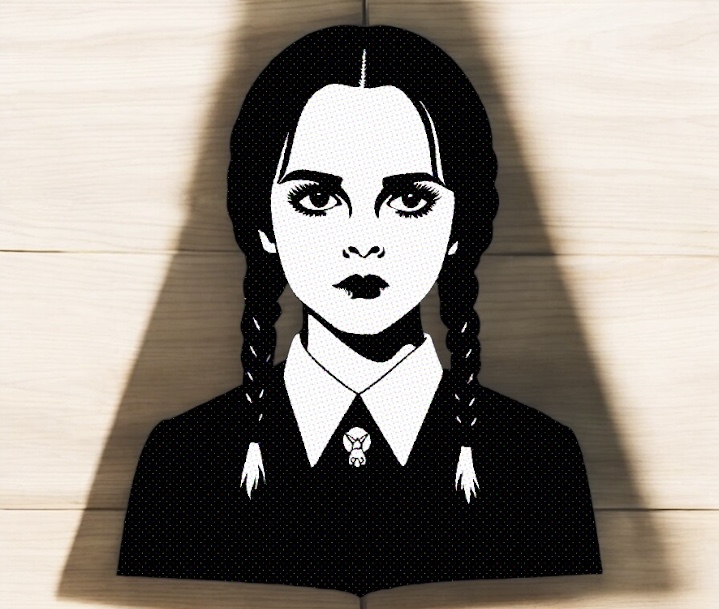 wednesday wallart by Rott3D | Download free STL model | Printables.com