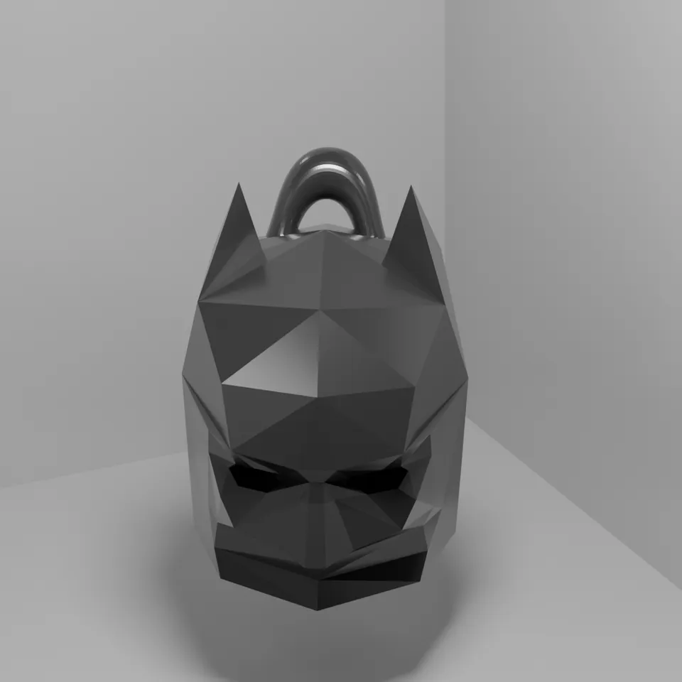 Batman Mask Low Poly (Keychain) by Leo_Careca | Download free STL model ...