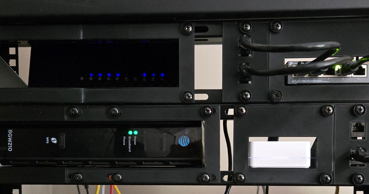 Server Rack 2U 19" Adapter Shelves for Non-Rack Devices (Parametric) by ...