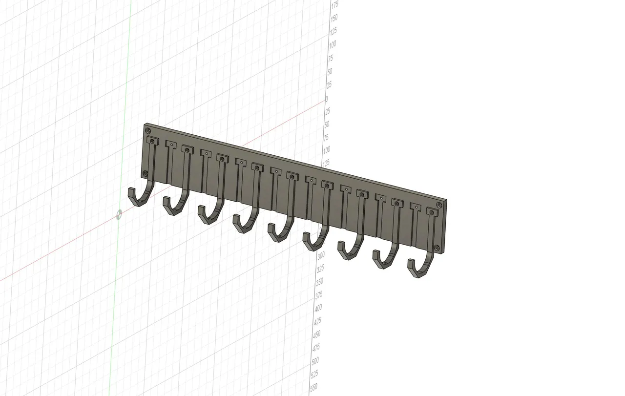 Adjustable Hook Rack by stewart | Download free STL model | Printables.com