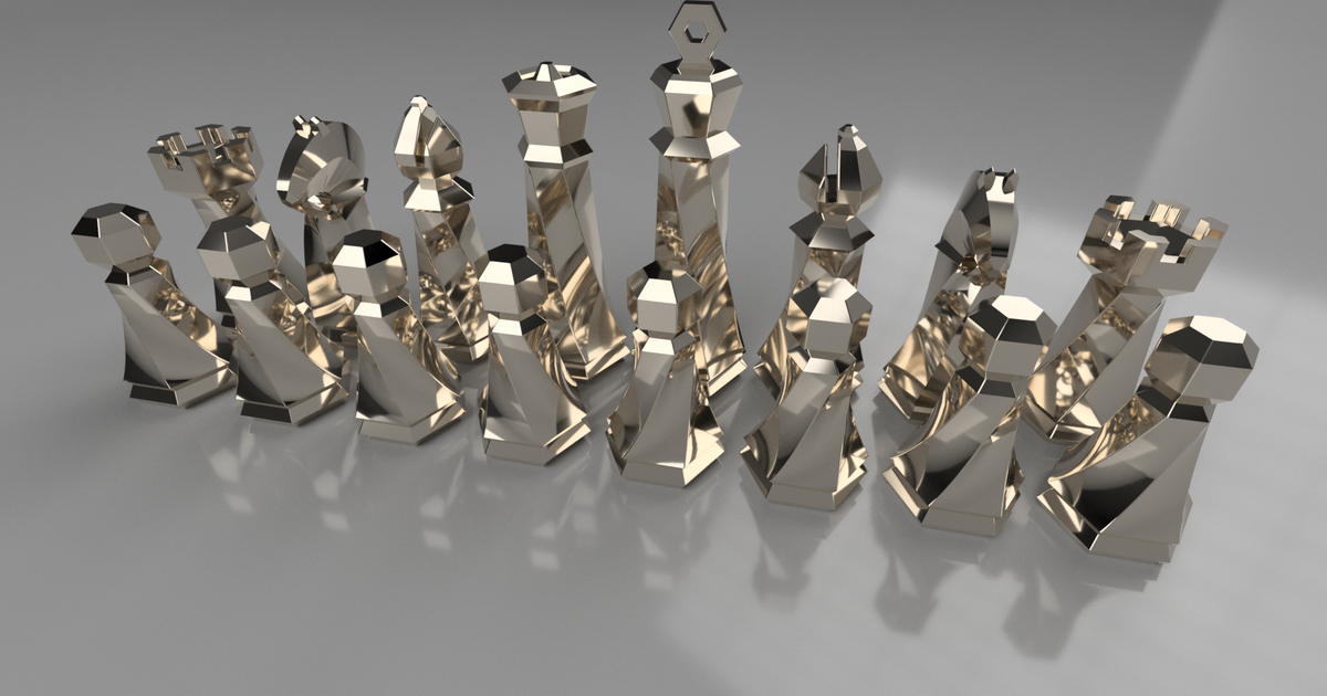 Hexagon Chess Set - magnetic, no support by vmLOGIC | Download free STL ...