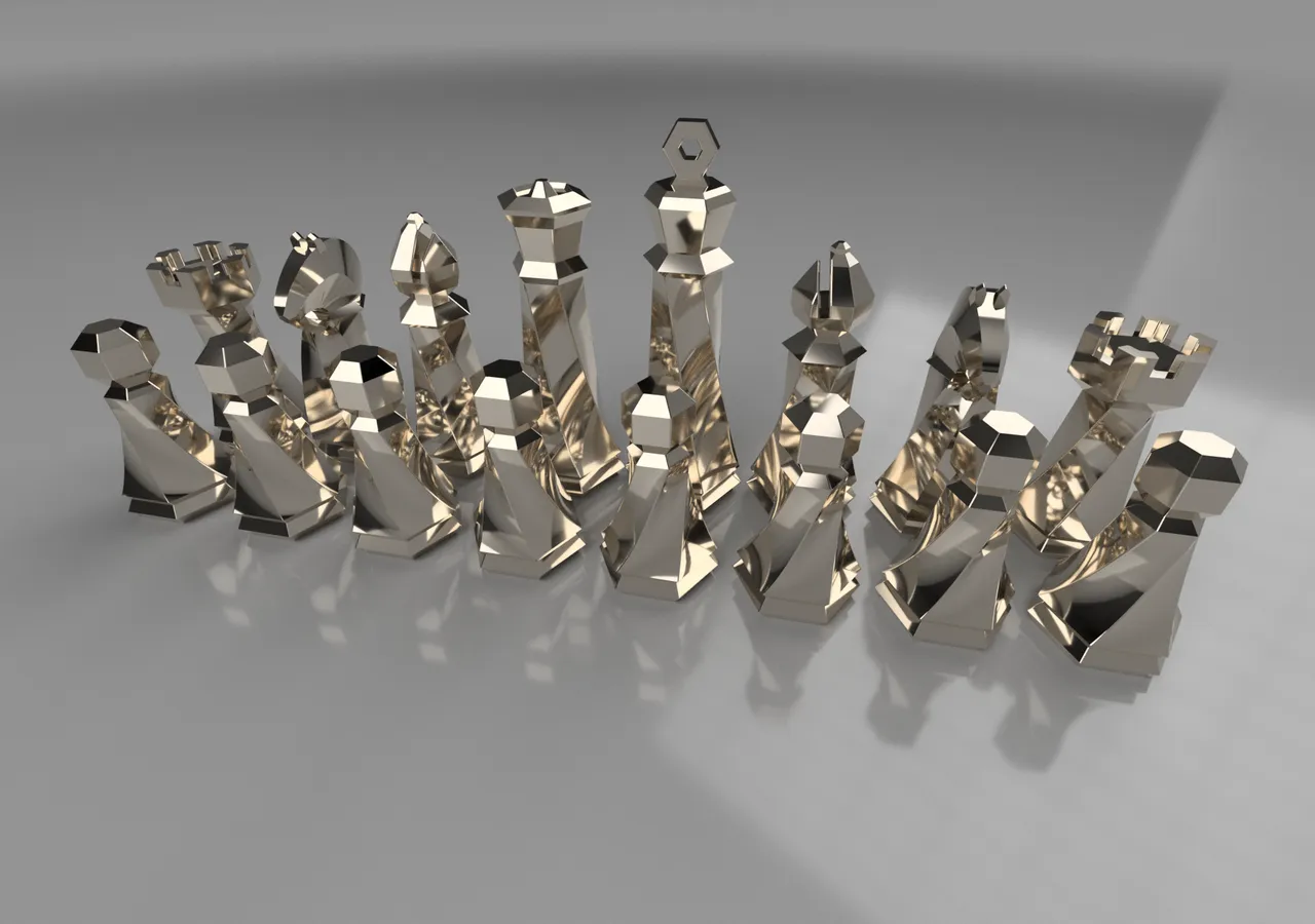 Hexagon Chess Set - magnetic, no support by vmLOGIC | Download free STL ...