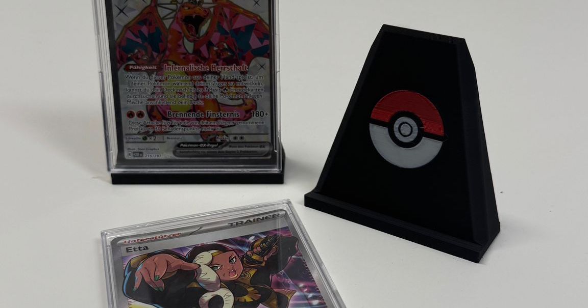 Pokemon Card Stand for Acrylic Cover by FDMBRO | Download free STL ...