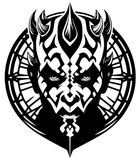 darth maul face vector